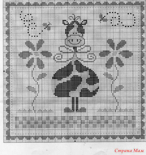 Смешная коровка - Вышивка и все о ней - Страна Мам
