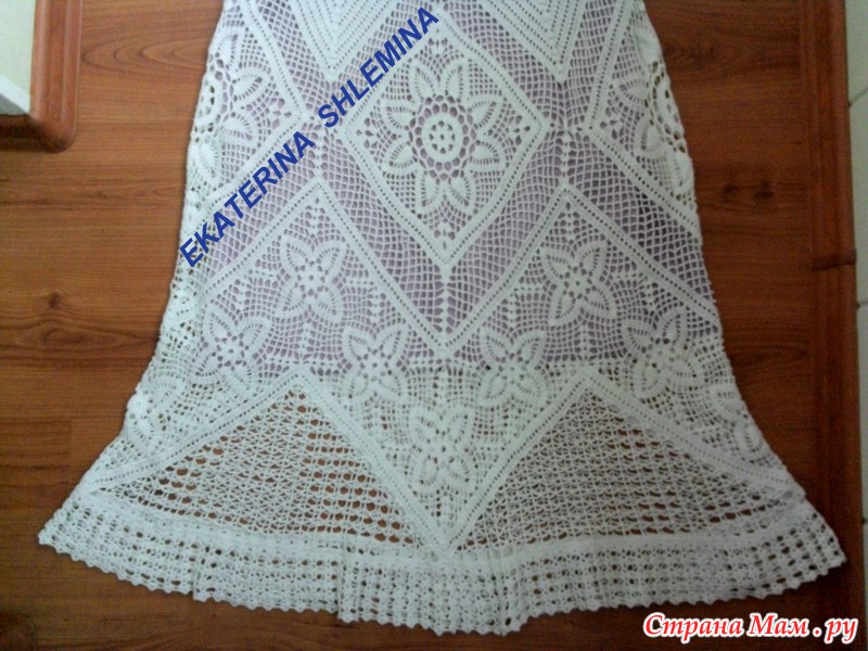 *АЖУРНАЯ БЕЛАЯ ЮБКА. ( № 1) Авторская работа. - Страна Мам