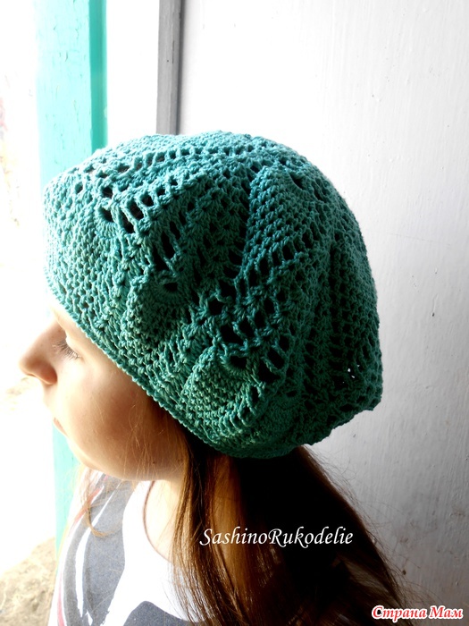 Летний берет крючком. - Вязание - Страна Мам