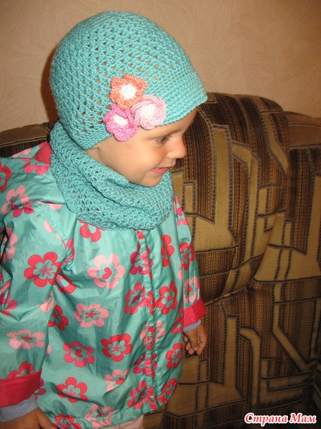 Комплект Кепочка + Снуд "Букетик портулак" - Вязание - Страна Мам