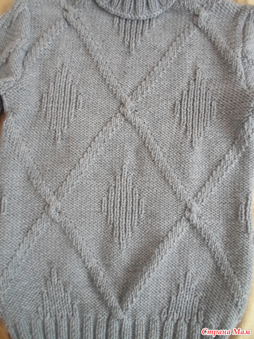 Серый мужской свитер - Вязание - Страна Мам