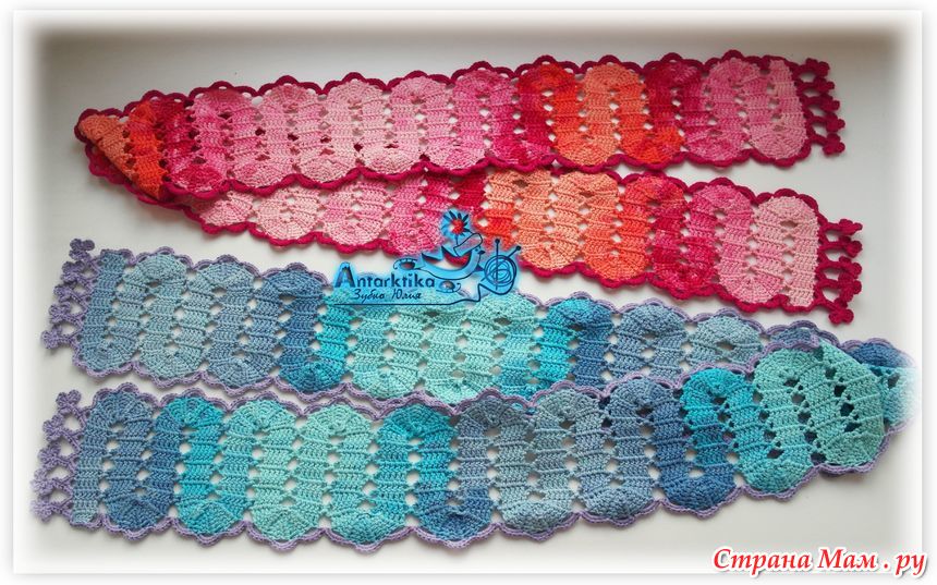 Шарфики "Брюггское кружево", много фото - Вязание - Страна Мам