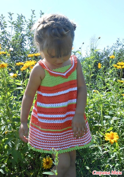 Сарафан для девочки "Бриз" - Вязание - Страна Мам
