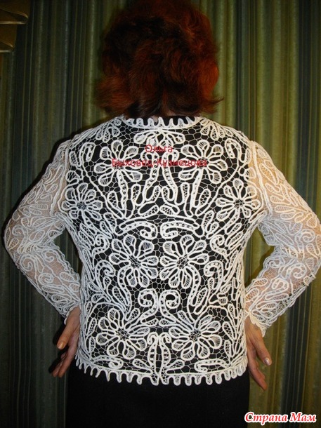 Авторский жакет в технике румынского кружева. - Вязание - Страна Мам
