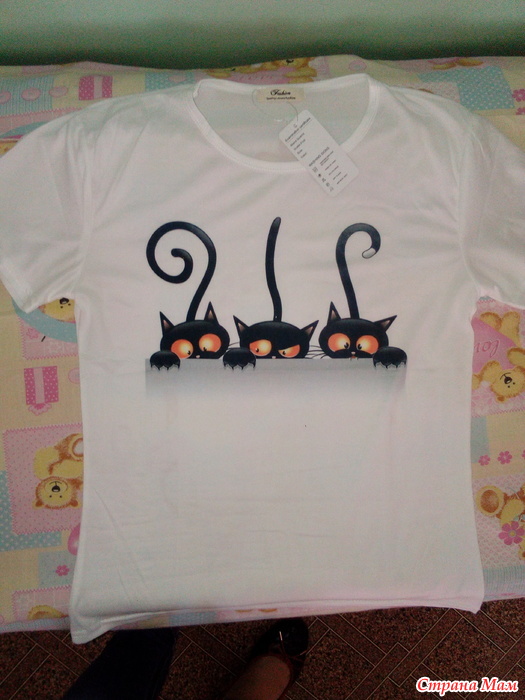 Белая футболка с котятами+ - Отзывы о закупках с сайта АлиЭкспресс ...