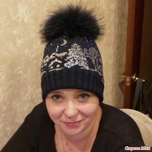 Шапочка со стразами - В.Г.У. - Вязаные Головные Уборы - Страна Мам