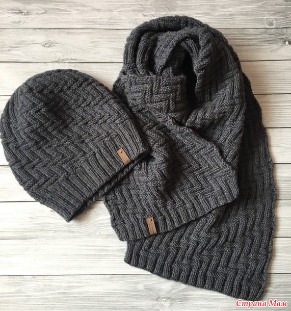 Шапка, шарф - первый мужской - Вязание - Страна Мам