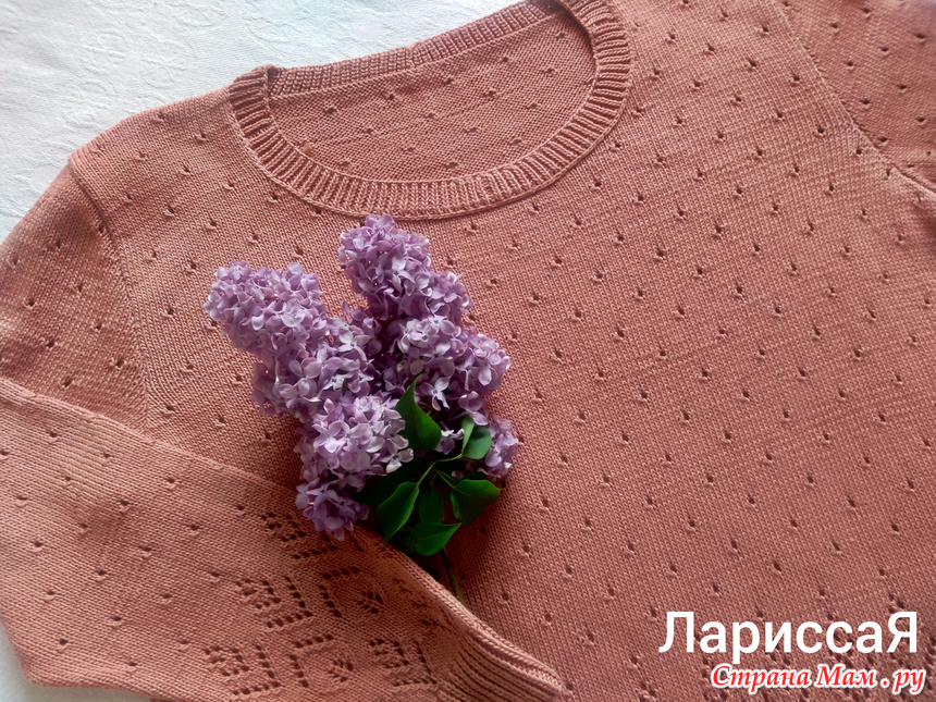 Джемпер женский из пряжи Пехорка Детский хлопок - Вязание - Страна Мам